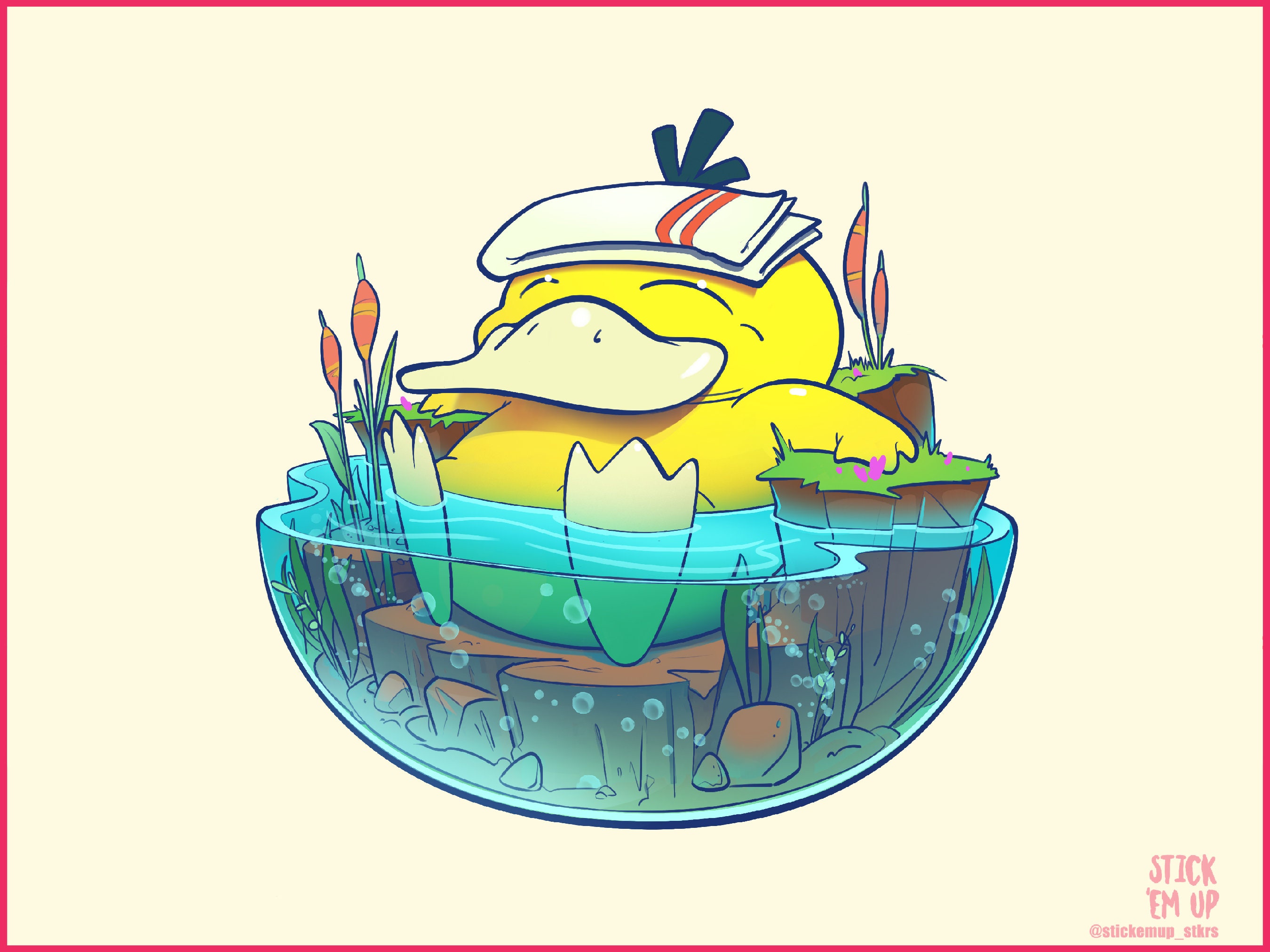 Pokémon Psyduck Die-cut Vinyl Sticker - Etsy