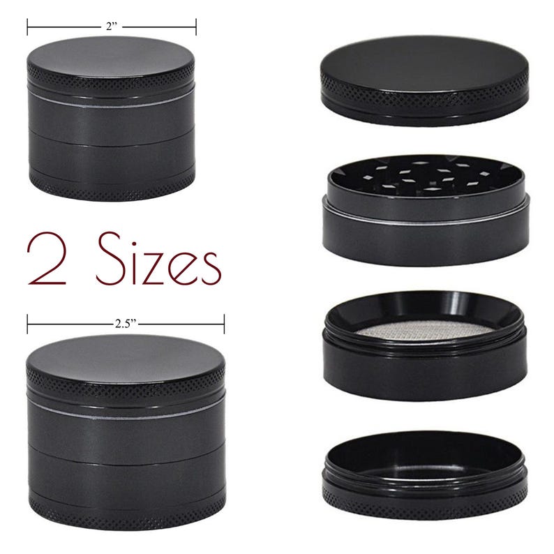 Custom Logo Herb Grinder: Black Anodized Metal, Full Color Print - Etsy
