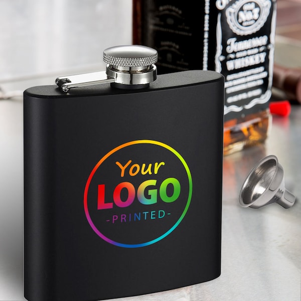 Custom Logo Flask - Etsy