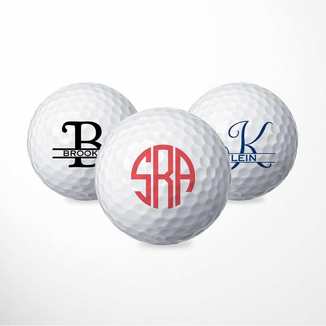 Monogram Custom Printed Golf Balls With Your Name, Golf Gift Idea ...