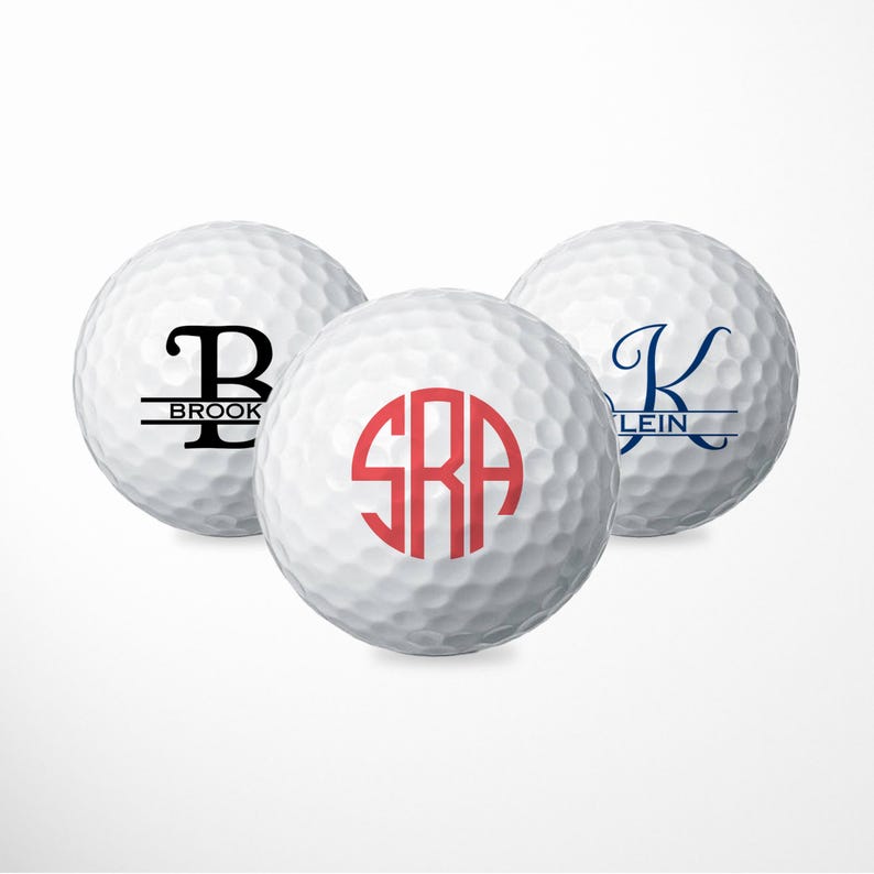 Monogram Custom Printed Golf Balls With Your Name, Golf Gift Idea ...
