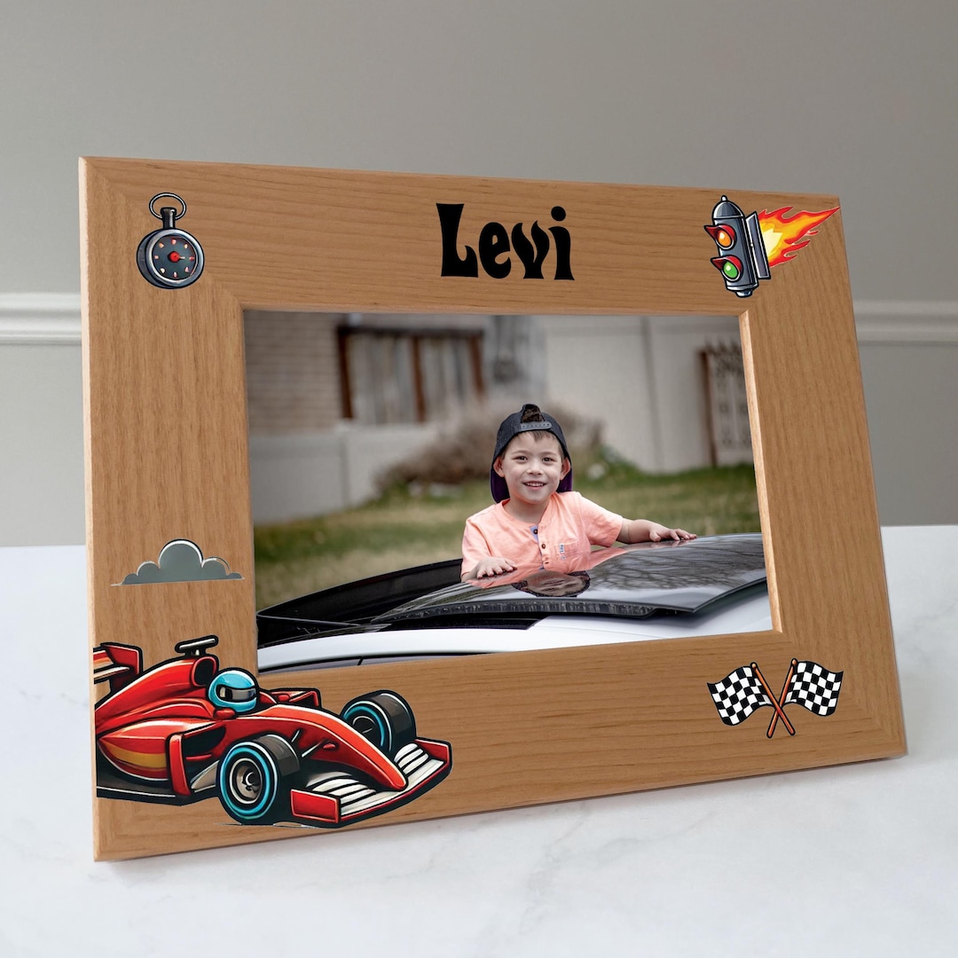 Race Car Picture Frame Personalized, Kids Picture Frame, Baby Gift ...