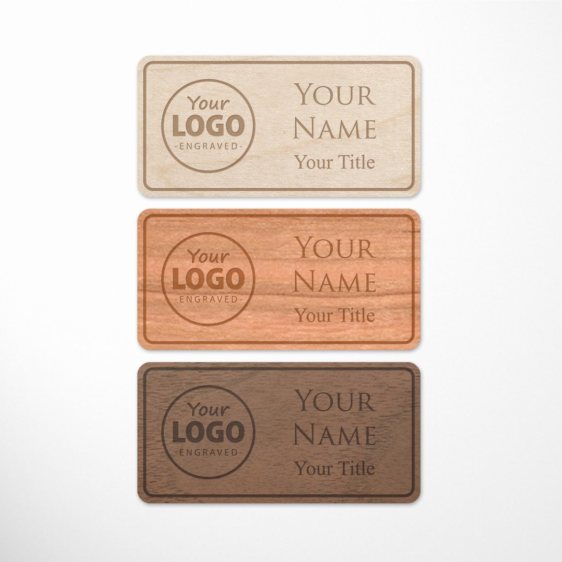 Wood Name Tag Company Name Tag Personalized Name Tag - Etsy