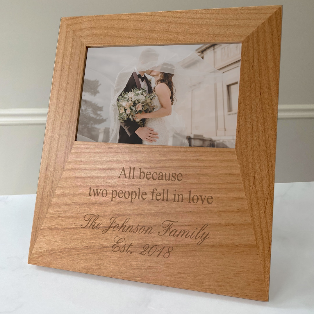 Custom Picture Frame Engraved, Personalized Picture Frame, Wedding ...