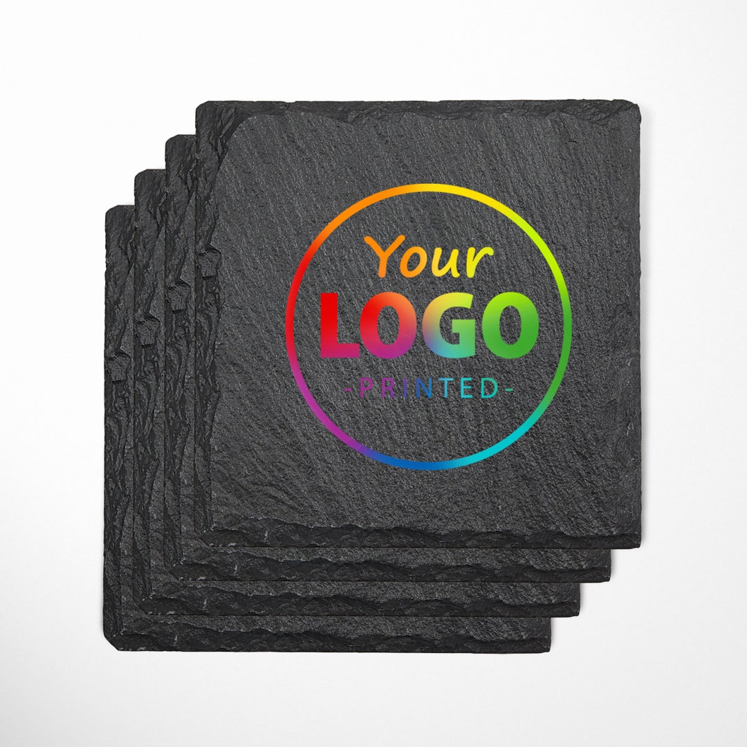 Custom Printed Slate Coasters With Your Logo or Image, Personalized ...