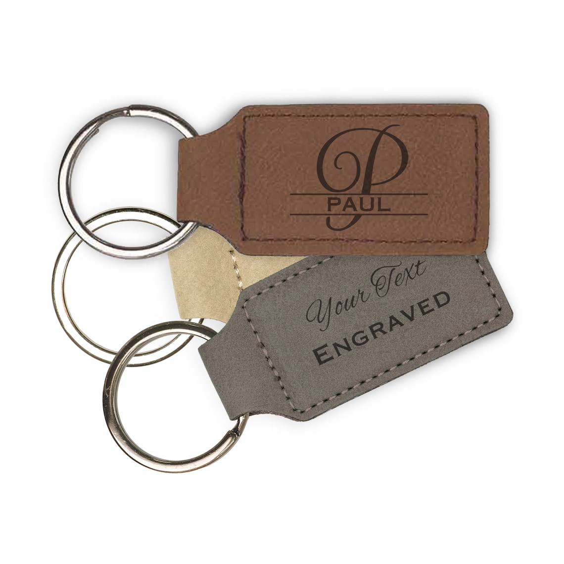Personalized Leather Keychain Leather Keychain Engraved - Etsy