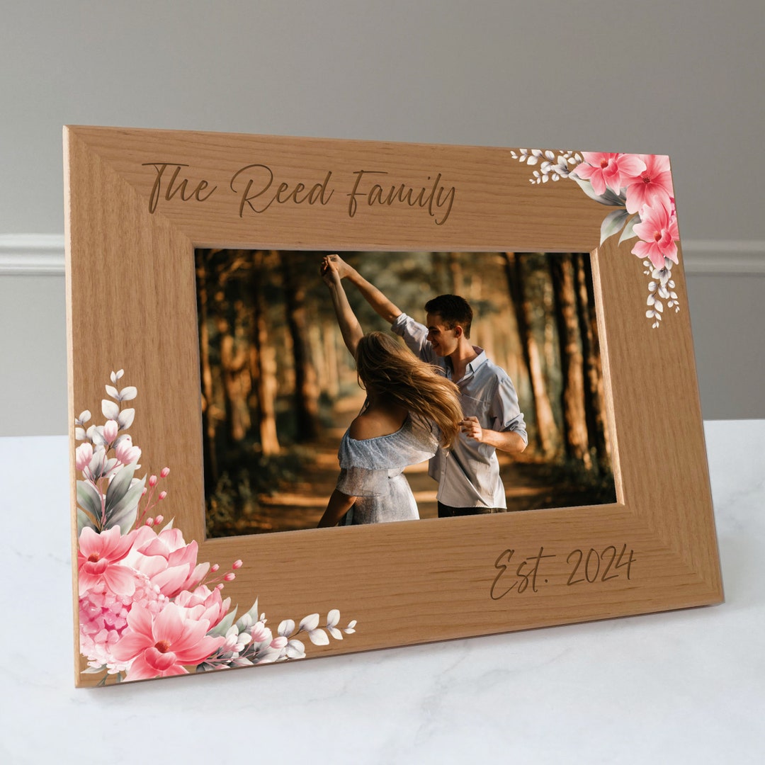 Couples Wedding Picture Frame, Family Name Gift, Gift for Newlyweds ...