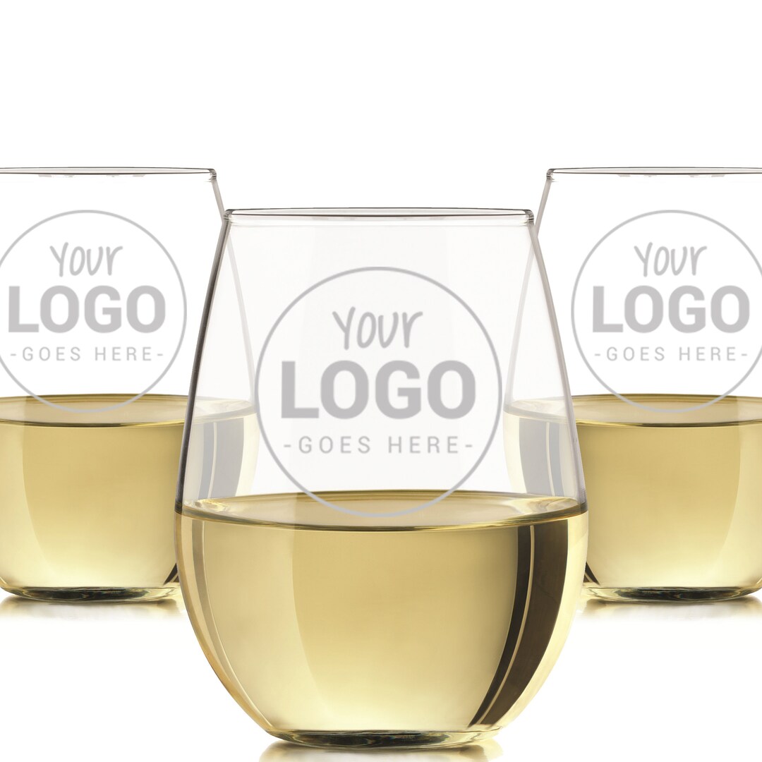 Custom Engraved Stemless Wine Glass With Your Logo or Image / Laser ...