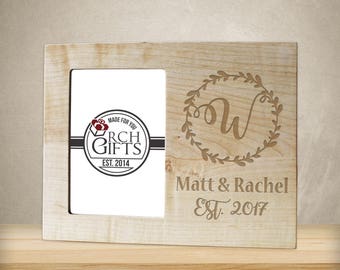 Engraved wood frame | Etsy