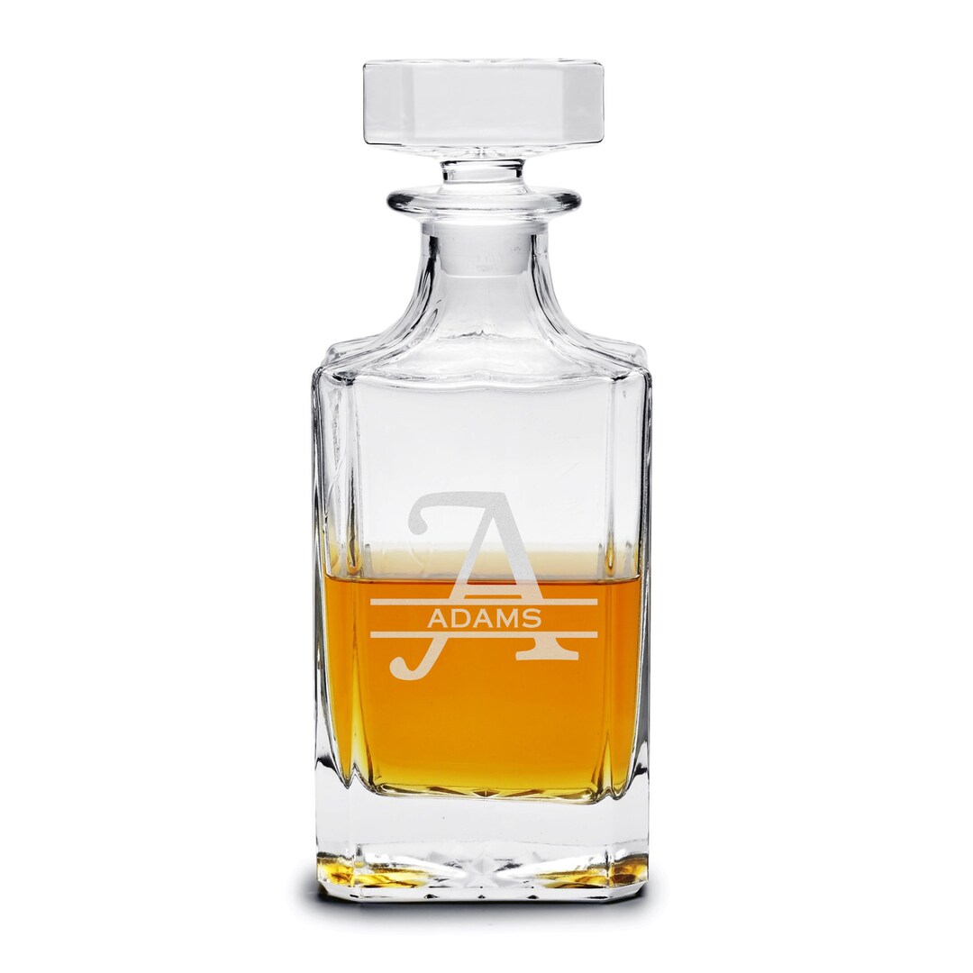 Engraved Whiskey Decanter, Personalized Decanter, Monogram Whiskey ...
