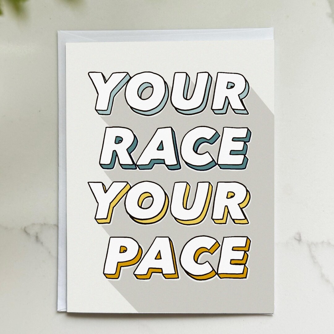 Inspire Runners Card, Marathon Art, Runner Birthday Gift, Race Finisher ...