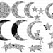 Moon SVG Bundle Mandala, Mandala Cat and Moon, Fairy Moon Svg, Moon ...