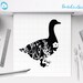 Goose SVG Floral Goose SVG Files for Silhouette Cameo and | Etsy