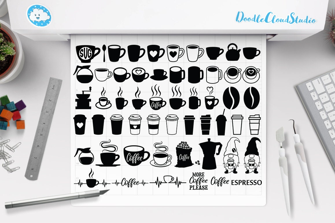 Coffee SVG Coffee Bundle SVG Files for Silhouette and Cricut. - Etsy