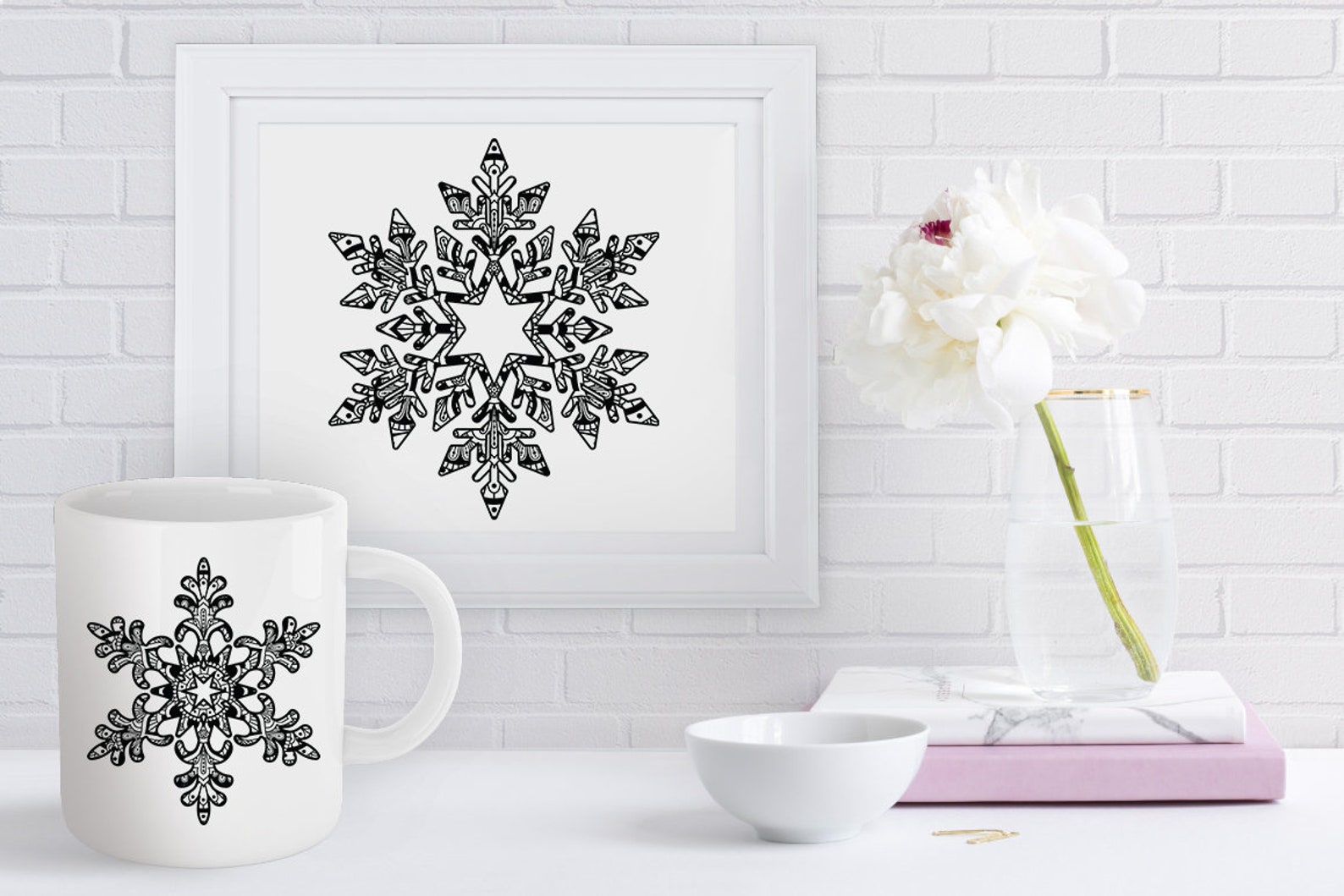Snowflakes Mandala SVG Snowflakes Mandala Bundle SVG Files | Etsy