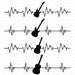Heartbeat Electric & Acoustic Guitar SVG Files for Silhouette Cameo and ...