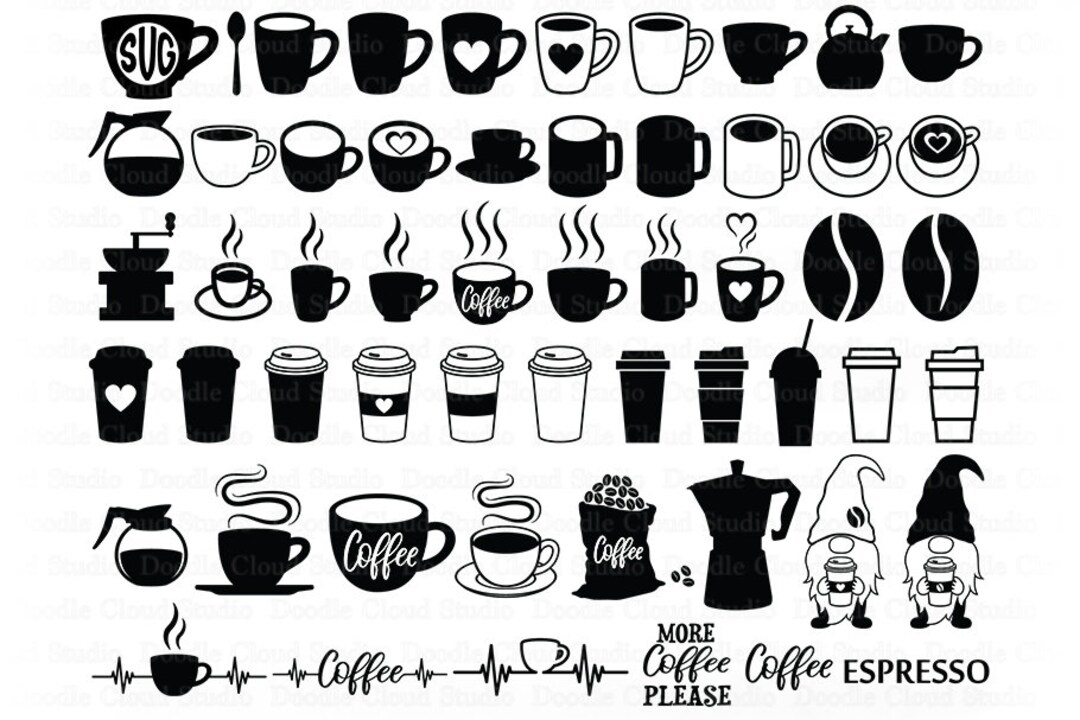 Coffee SVG, Coffee Bundle SVG Files for Silhouette and Cricut. Coffee ...