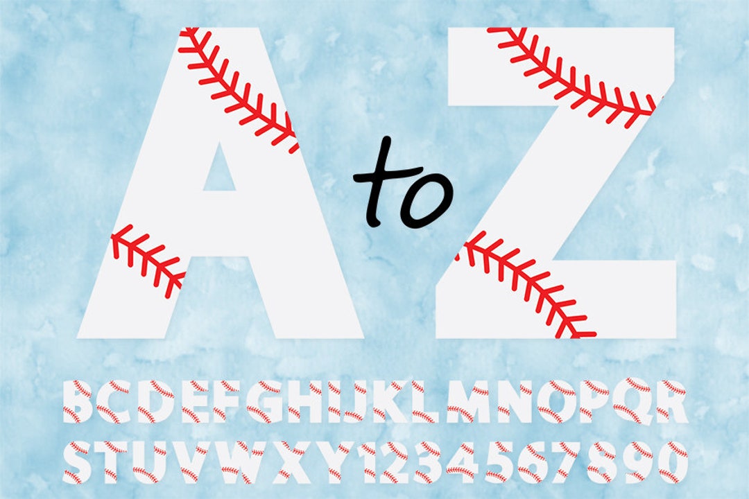 Baseball Alphabet & Numbers SVG Files for Silhouette and Cricut ...