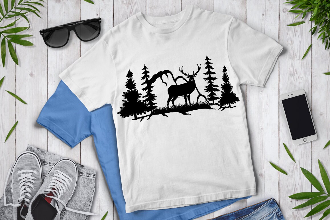 Deer Bundle SVG Deer and Mountains SVG Files for Silhouette & - Etsy