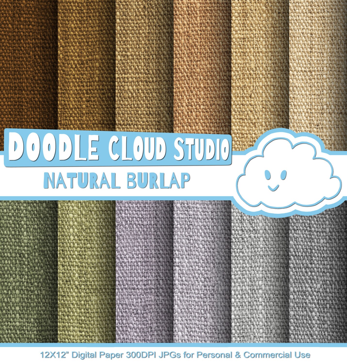 Natural Burlap Fabric Digital Paper Pack Solid Backgrounds - Etsy