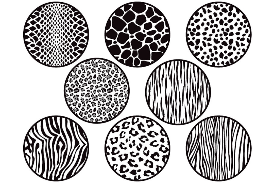 Circle Animal Patterns SVG, Animal Skin SVG, Seamless Animal Hides SVG ...