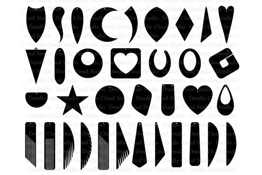 100 Earrings SVG Bundle Earring Designs SVG Files Teardrop | Etsy