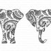 Elephant SVG, Elephant Head Mandala SVG Files for Silhouette Cameo and ...