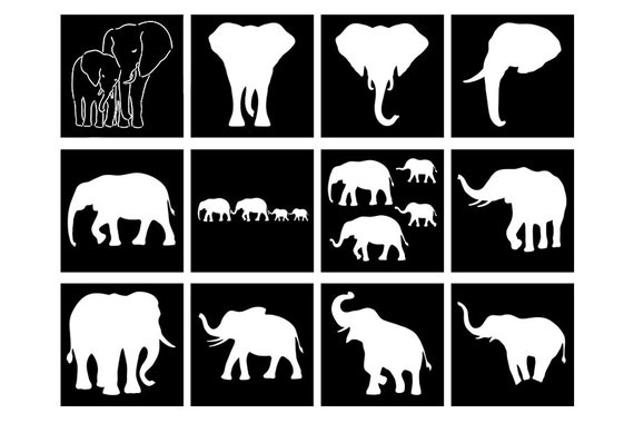 Elephant Stencil Designs