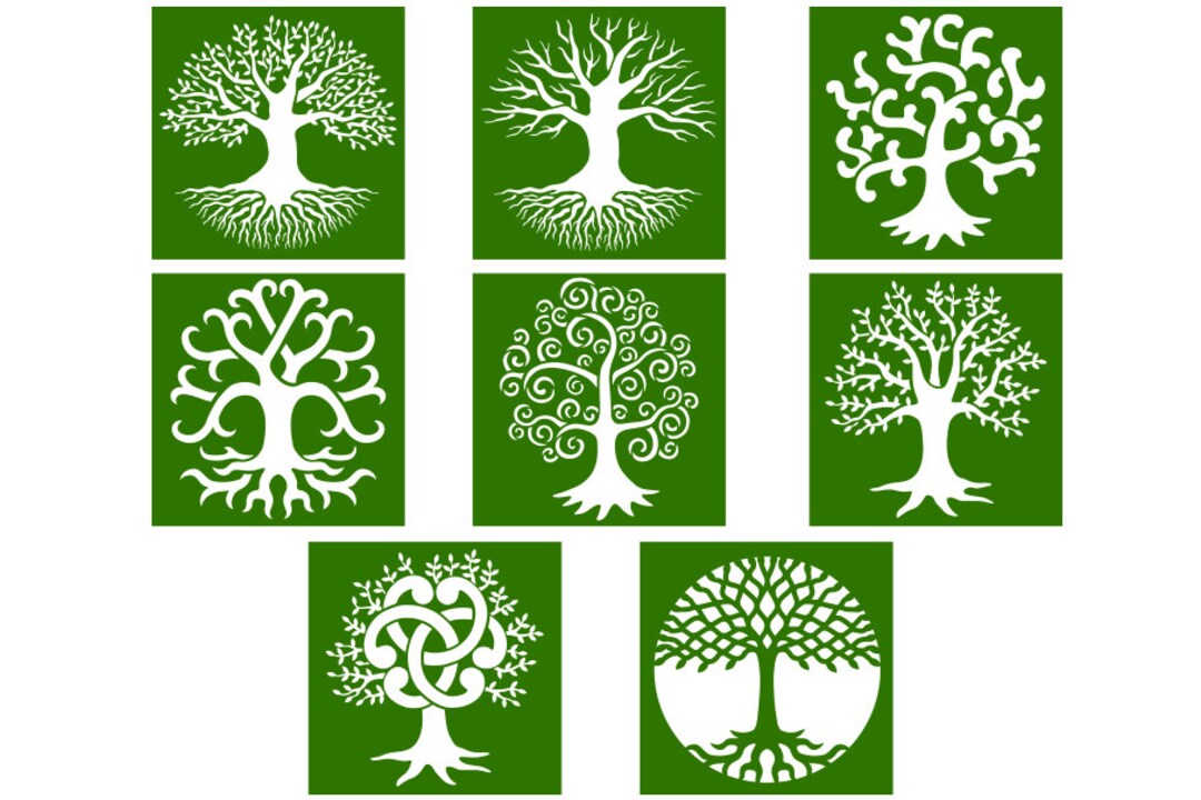 Tree of Life Stencil, Tree of Life Bundle, Tree of Life SVG Digital ...