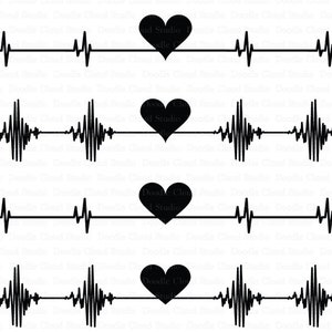 Heartbeat SVG, Cardio Heart SVG Files for Silhouette Cameo and Cricut ...