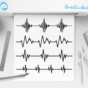 Heartbeat SVG, Cardio Files, Heart Beat Line SVG Files for Silhouette ...