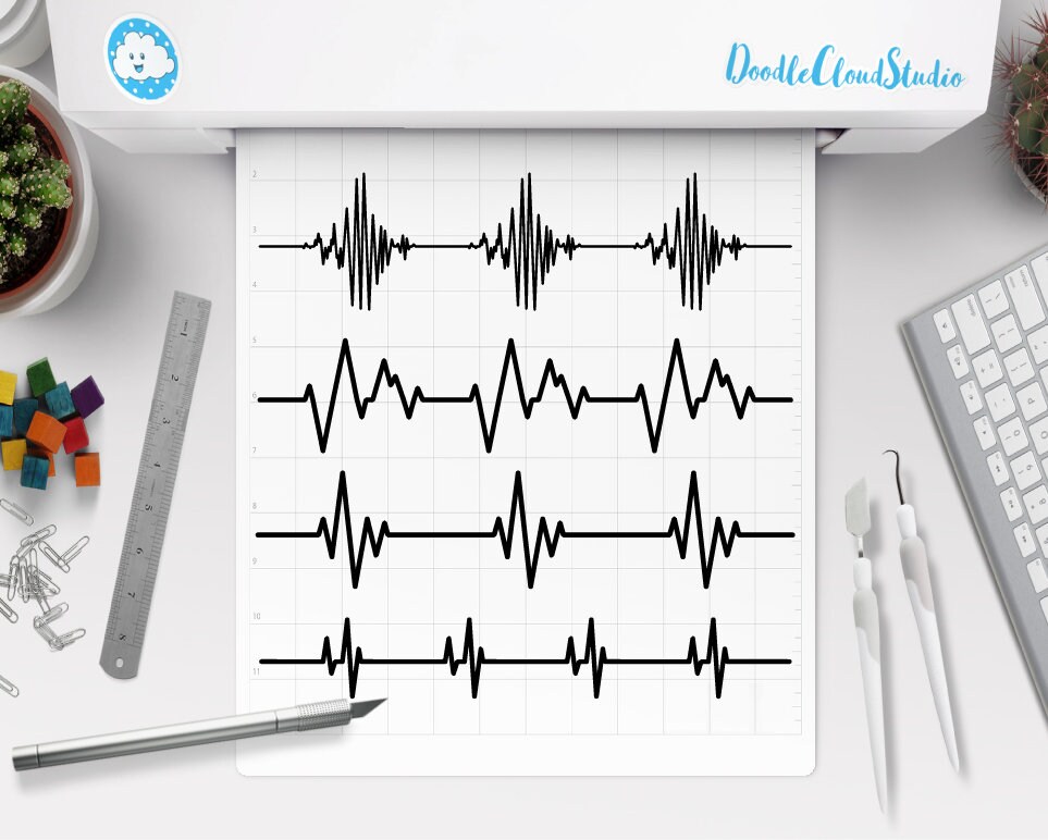 Heartbeat SVG, Cardio Files, Heart Beat Line SVG Files for Silhouette ...
