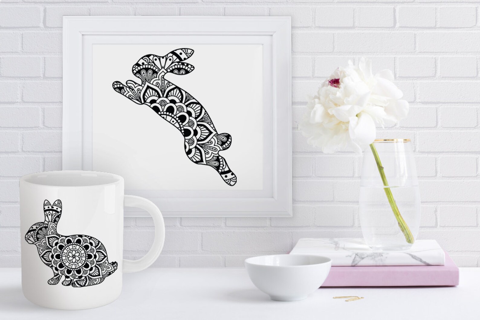 Rabbit SVG Rabbit Mandala SVG Bunny Mandala SVG Files for - Etsy