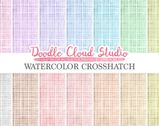 Watercolor Crosshatch Digital Paper Crosshatch Patterns - Etsy