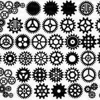 Gears SVG Bundle – Industrial Sprocket Clipart PNG for Crafts and DIY ...