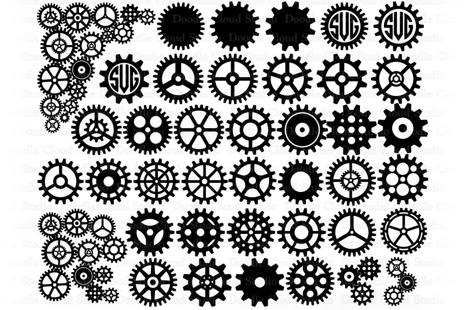 Cogs and Gears SVG Gears Bundle SVG Files for Silhouette and - Etsy UK