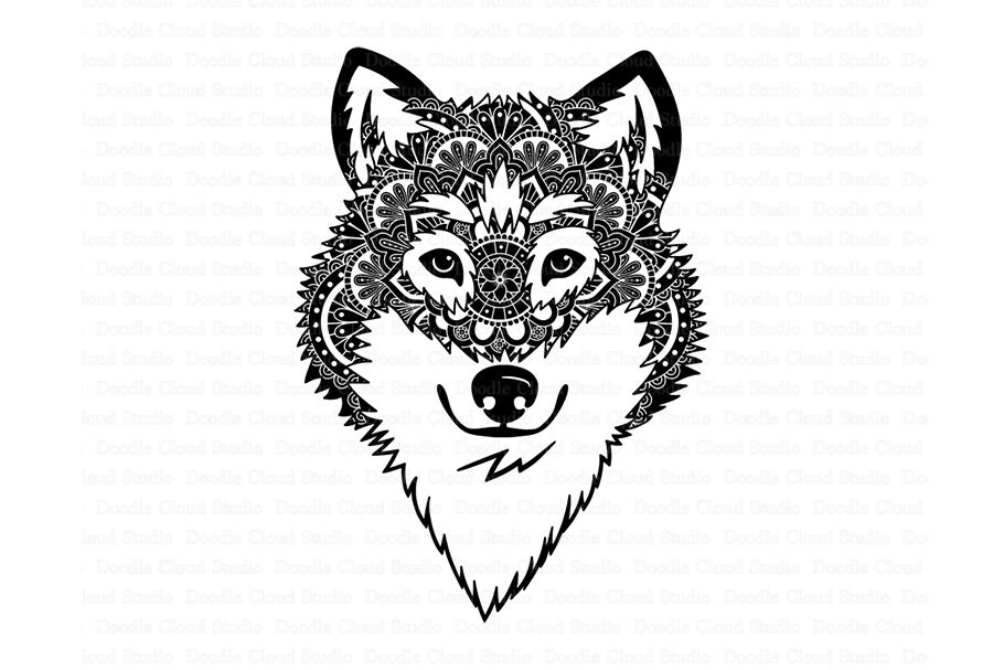 Wolf SVG Wolf Head Svg Wolf Mandala SVG Files for Silhouette - Etsy