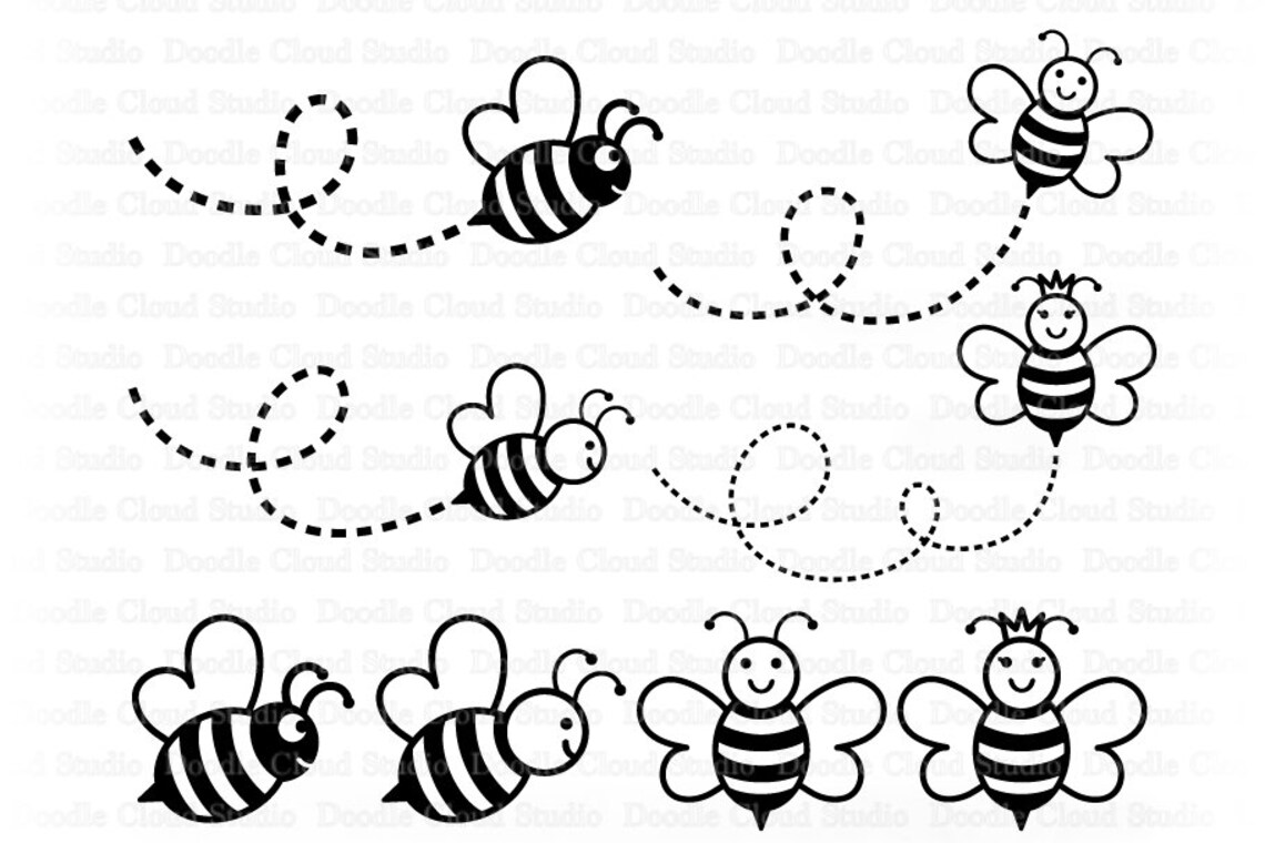 Bee SVG, Cute Bee SVG, Cute Queen Bee Svg, Bee SVG Files for Silhouette ...
