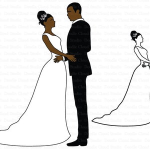 Wedding SVG, Bride and Groom Svg, African American Wedding SVG Files ...