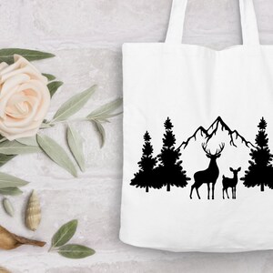Deer Bundle SVG, Deer and Mountains SVG Files for Silhouette & Cricut ...