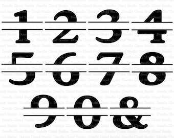Split Number Svg - Etsy
