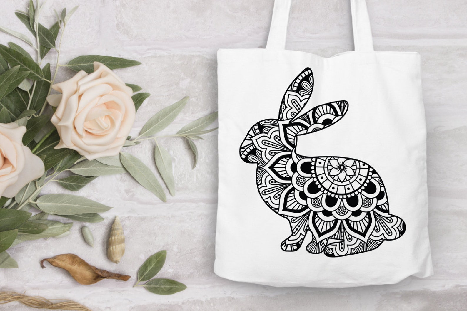 Rabbit SVG Rabbit Mandala SVG Bunny Mandala SVG Files for - Etsy