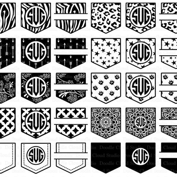 Pocket Monogram - Etsy