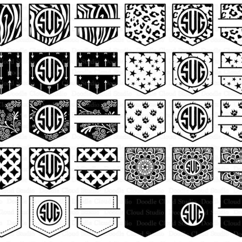 Pocket Monogram - Etsy