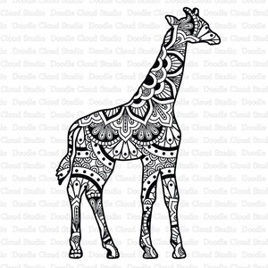 Giraffe SVG, Giraffe Mandala SVG Files for Silhouette Cameo and Cricut ...