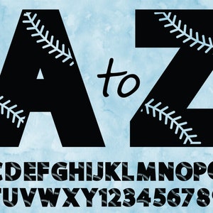 Baseball Alphabet & Numbers SVG Files for Silhouette and Cricut ...