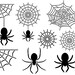 Spiders Stencil, Spider Web Stencil, Spiders and Spider Web SVG Digital ...