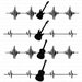 Heartbeat Electric & Acoustic Guitar SVG Files for Silhouette Cameo and ...