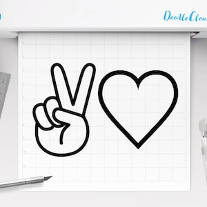 Peace Love Bundle SVG, Peace Symbol Svg, Peace Sign Mandala,heart ...