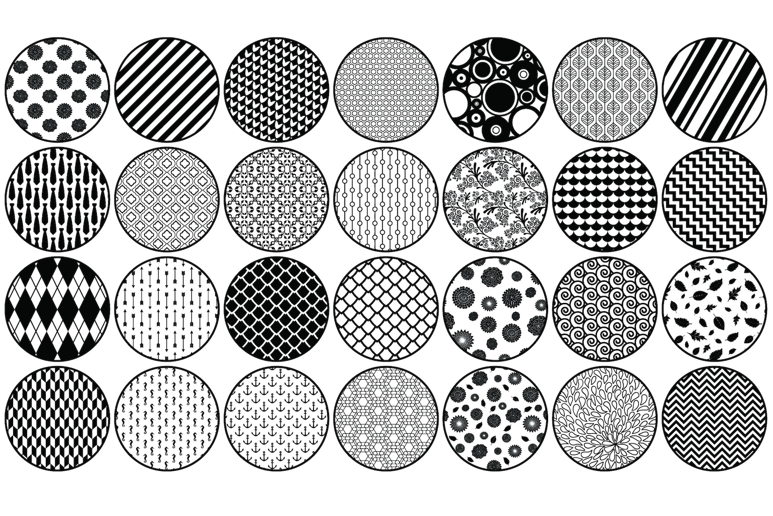 75 Circle Patterns SVG Bundle, Background Pattern SVG Cut Files for ...